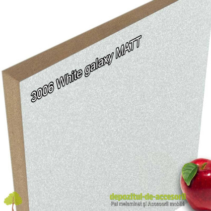 Panou MDF Ephesus White 6007 AGT Panel high gloss 2800 x 1220 x 18mm